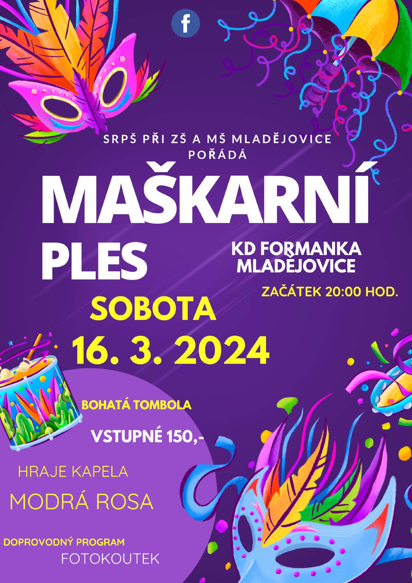 Maškarní ples 2024 – SRPŠ MLADĚJOVICE – album na Rajčeti